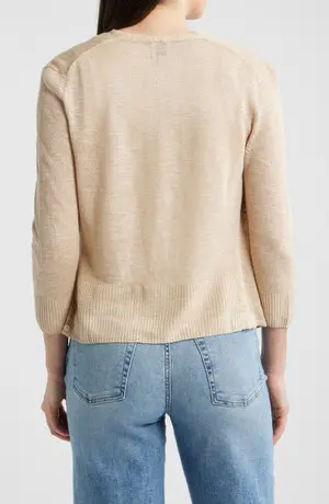 NIC+ZOE Slub Knit 4-way Cardigan - Jute