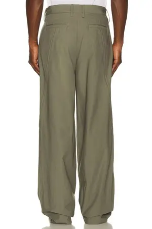 Reese Cooper Cotton Ripstop Pleated Trouser