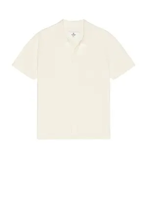 Reigning Champ Cotton Linen Piazza Shirt In Cream