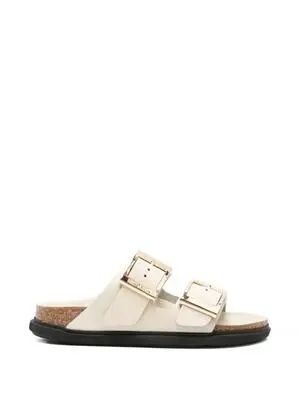 BIRKENSTOCK Arizona Buckle-fastening Leather Sandals - Neutrals