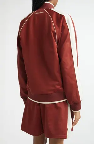 WALES BONNER Motion Piped Jersey Track Jacket - Rust/ivory