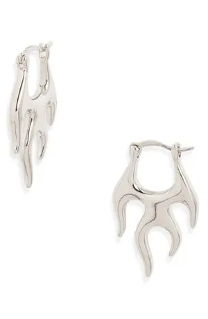 CHILD OF WILD Twin Flame Hoop Earrings - Silver