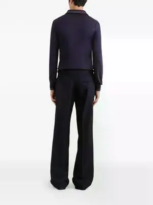 Dolce & Gabbana Logo-embroidered V-neck Top