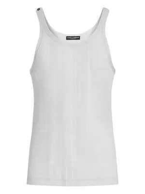 Dolce & Gabbana Ribbed Tank Top - Grey