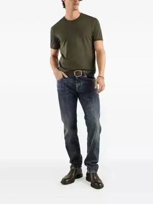 Dolce & Gabbana Slim Fit Jeans With Logo Plaque - Blue