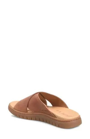 BØRN Dia Slide Sandal - Brown Leather