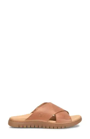 BØRN Dia Slide Sandal - Brown Leather