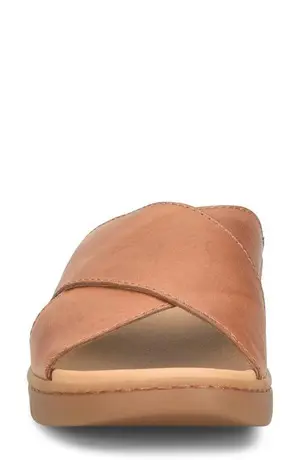 BØRN Dia Slide Sandal - Brown Leather