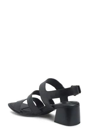 BØRN Secan Block Heel Sandal - Black Leather
