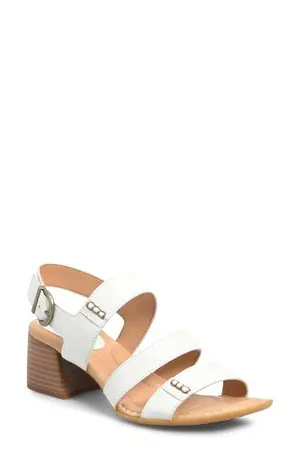 BØRN Secan Block Heel Sandal White