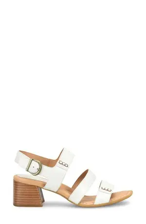 BØRN Secan Block Heel Sandal - White