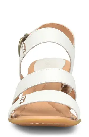 BØRN Secan Block Heel Sandal - White