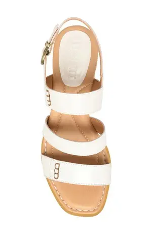 BØRN Secan Block Heel Sandal - White