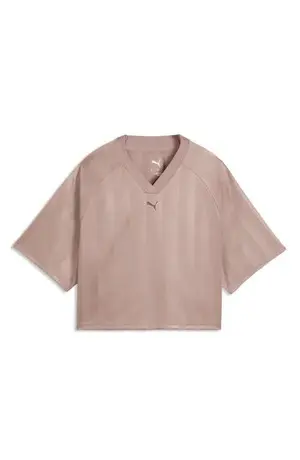 PUMA League Jersey Crop Top - Sandstone
