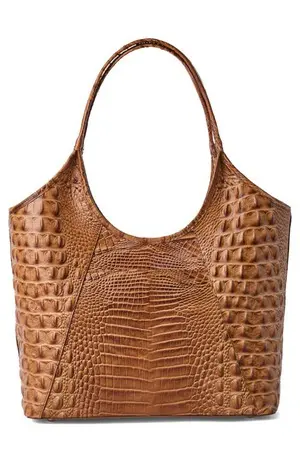 Brahmin Croc-embossed Leather Tote