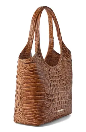 Brahmin Croc-embossed Leather Tote