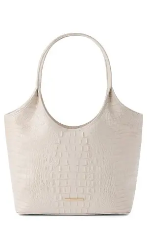 Brahmin Croc-embossed Leather Tote