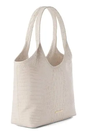 Brahmin Croc-embossed Leather Tote