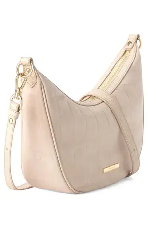 Brahmin Percy Leather Shoulder Bag - Beige