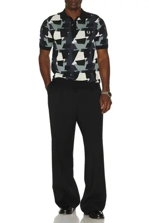 Fred Perry Fragment Jacquard Knit Polo Shirt