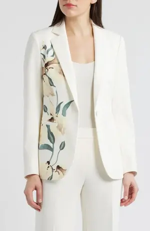 Anne Klein Printed Tailored Jacket
