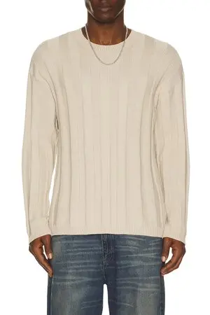 Helmut Lang Wide Rib Crew Neck Sweater - Putty