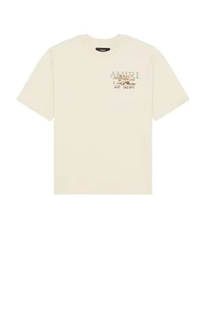 Amiri Hope And Dreams Oversized Tee In Cream - Alabaster