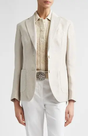 Eleventy Tailored Silk-blend Jacket