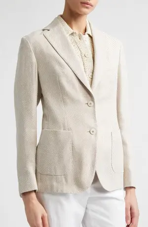 Eleventy Tailored Silk-blend Jacket