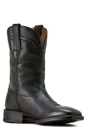 Ariat Alden Wide Square Toe Western Boot - Black