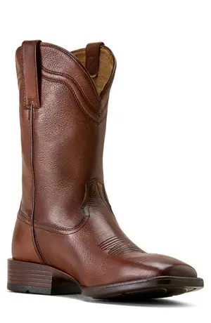 Ariat Alden Wide Square Toe Western Boot - Brown