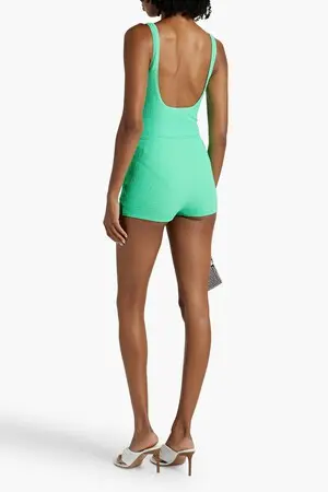 Alexander Wang Skirt-style Overlay Stretch-jacquard Shorts