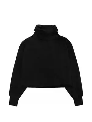 LES TIEN Roll Neck Cropped Sweater