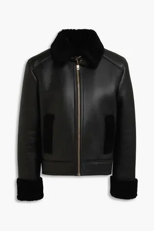 Bally Shearling-trimmed Leather Jacket