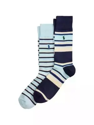 Polo Ralph Lauren Striped Pattern Socks - Blue