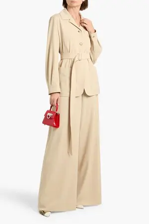Max Mara Pulvino Belted Wool-twill Jacket