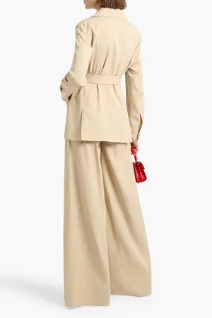 Max Mara Pulvino Belted Wool-twill Jacket
