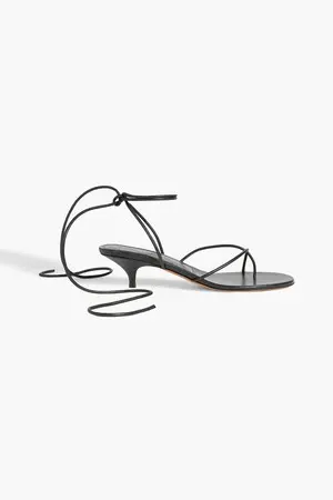 Proenza Schouler Slash Tie Leather Sandals - Black