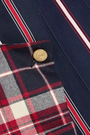 Thom Browne Checked Silk And Cotton-blend Skirt