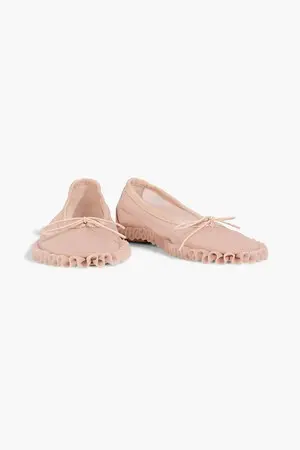 Simone Rocha Ruffled Mesh Ballet Flats - Blush