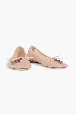 Simone Rocha Crystal-embellished Ballet Flats