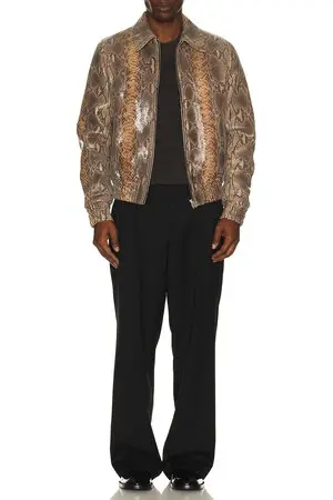 Amiri Leather Snake Western Jacket - Multi