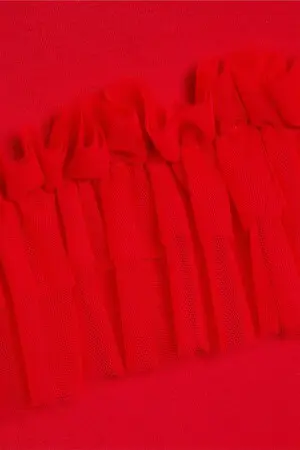 Simone Rocha Tulle-paneled Cotton-jersey Top