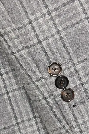 Thom Browne Checked Wool And Cashmere-blend Tweed Blazer - Gray