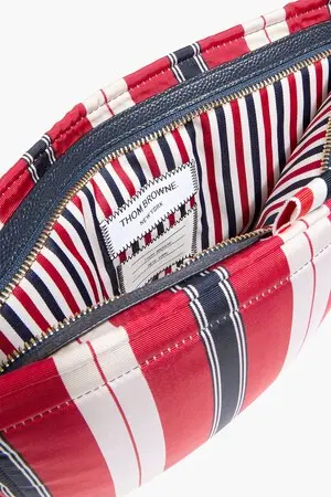 Thom Browne Striped Faille Pouch