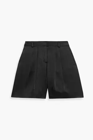 Alberta Ferretti Pleated Satin-crepe Shorts