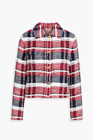 Thom Browne Metallic Checked Tweed Jacket