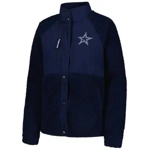 STARTER Dallas Cowboys "on The Ball" Sherpa Jacket By - Navy