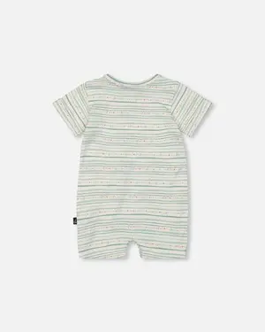 DEUX PAR DEUX Printed Organic Cotton Romper