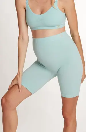 CACHE COEUR Zoé Seamless Maternity Panty - Turquoise